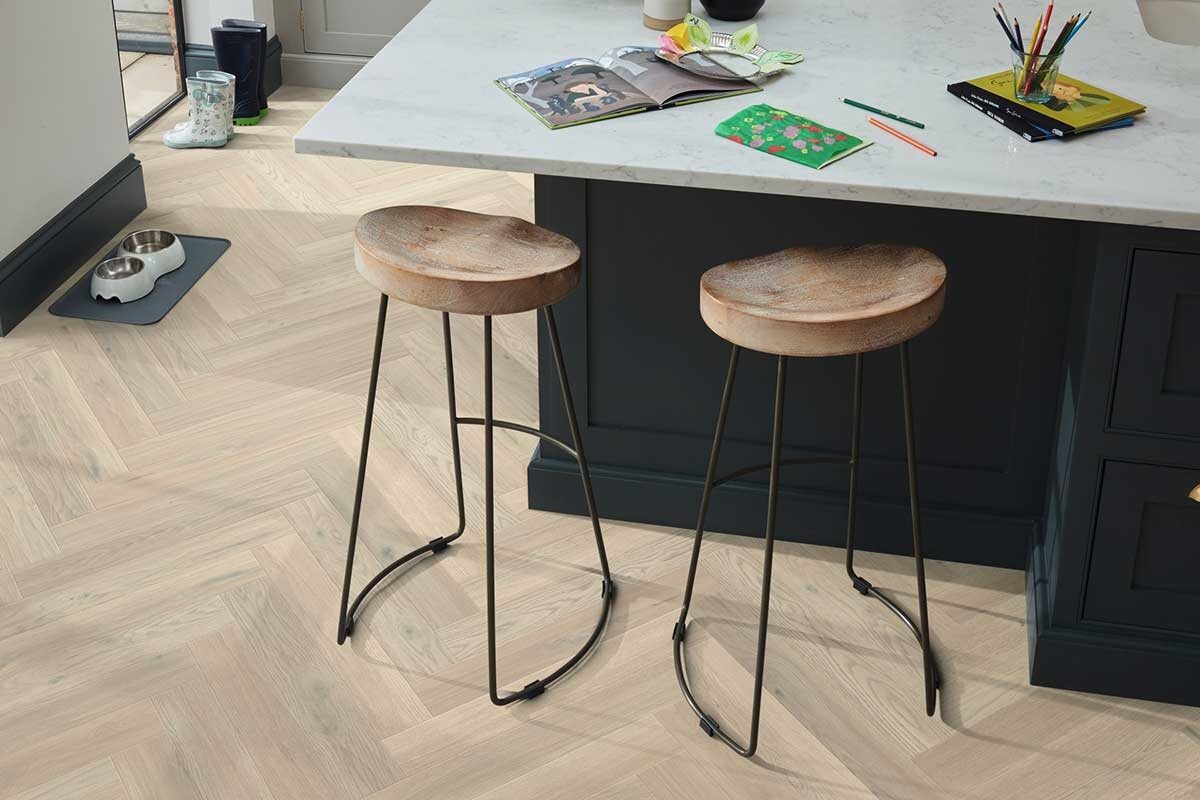 Karndean Art Select Basque Oak Gluedown Herringbone Luxury Vinyl SM-RL