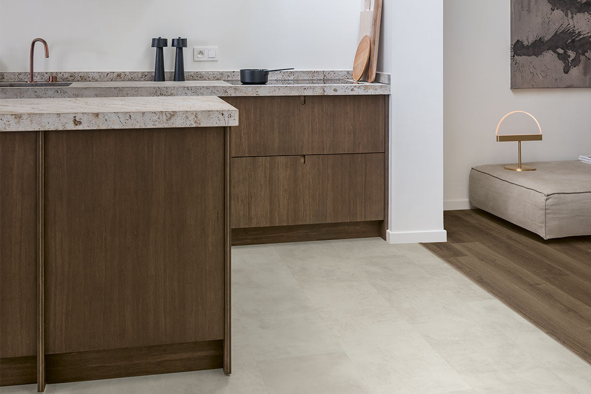 Quick-Step Muse Grey Concrete Tile Effect Laminate MUS5488