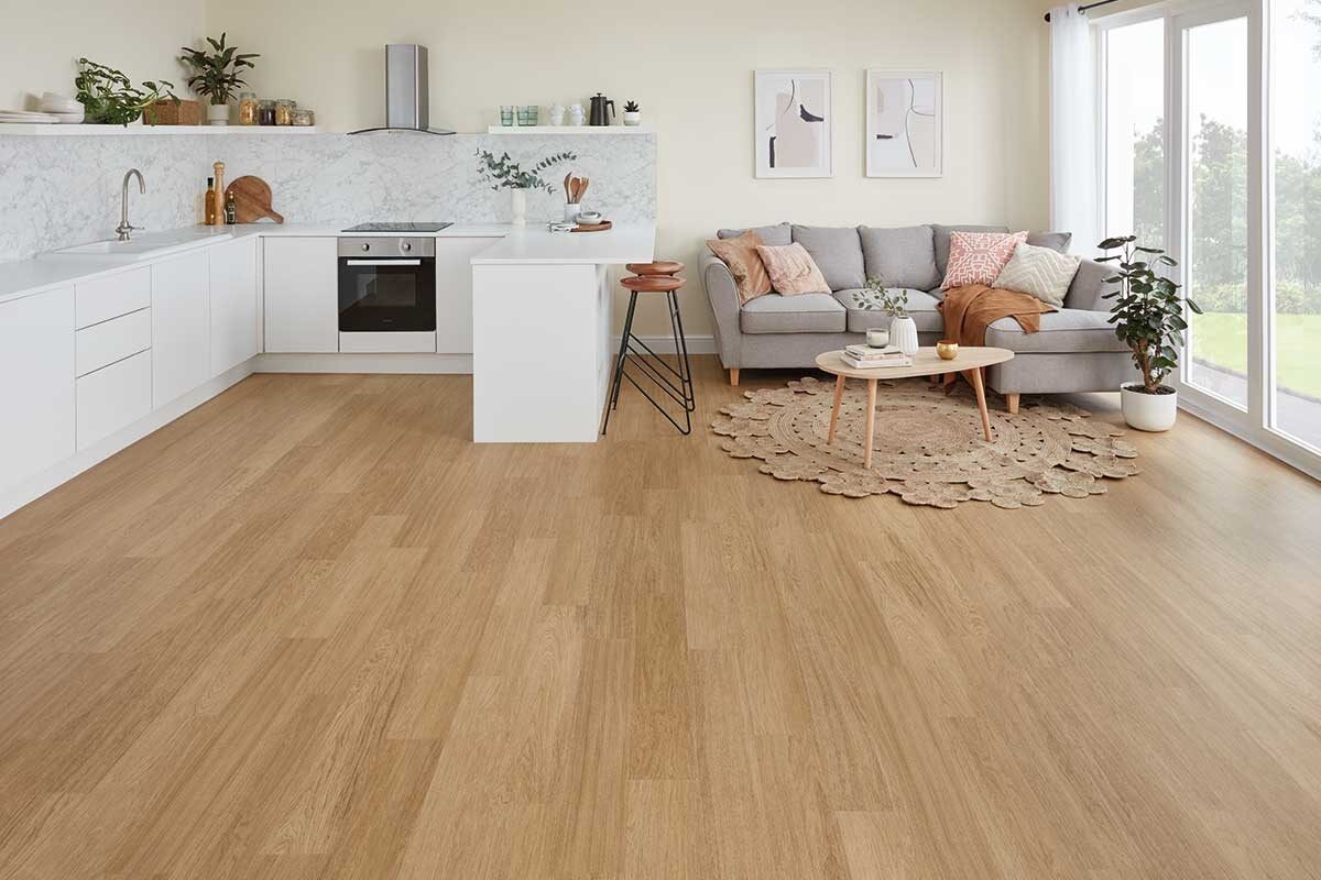 Knight Tile Vinyl Flooring Honed Charcoal Slate